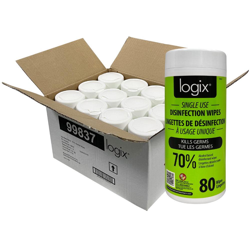 99837B - 12 Pack Logix Disinfectant Wipes – Trademark Industries Inc